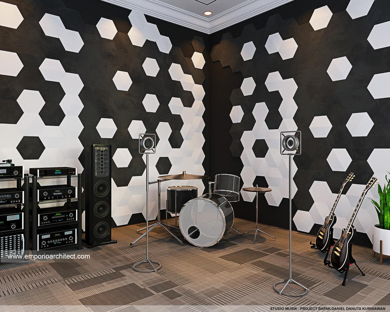 Desain Ruang Studio Musik Rumah Klasik 2 Lantai Bapak Daniel Danuta ...