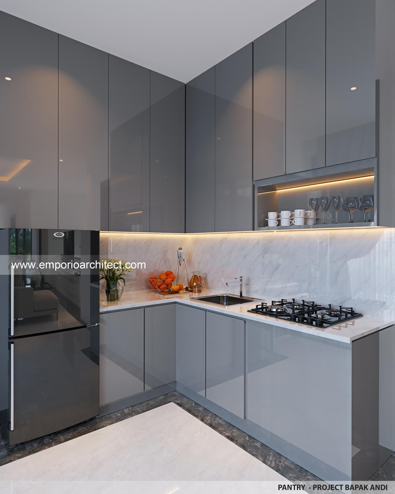 Desain Pantry Rumah Klasik 2 Lantai Bapak ADN di Jakarta Timur 29524 ...