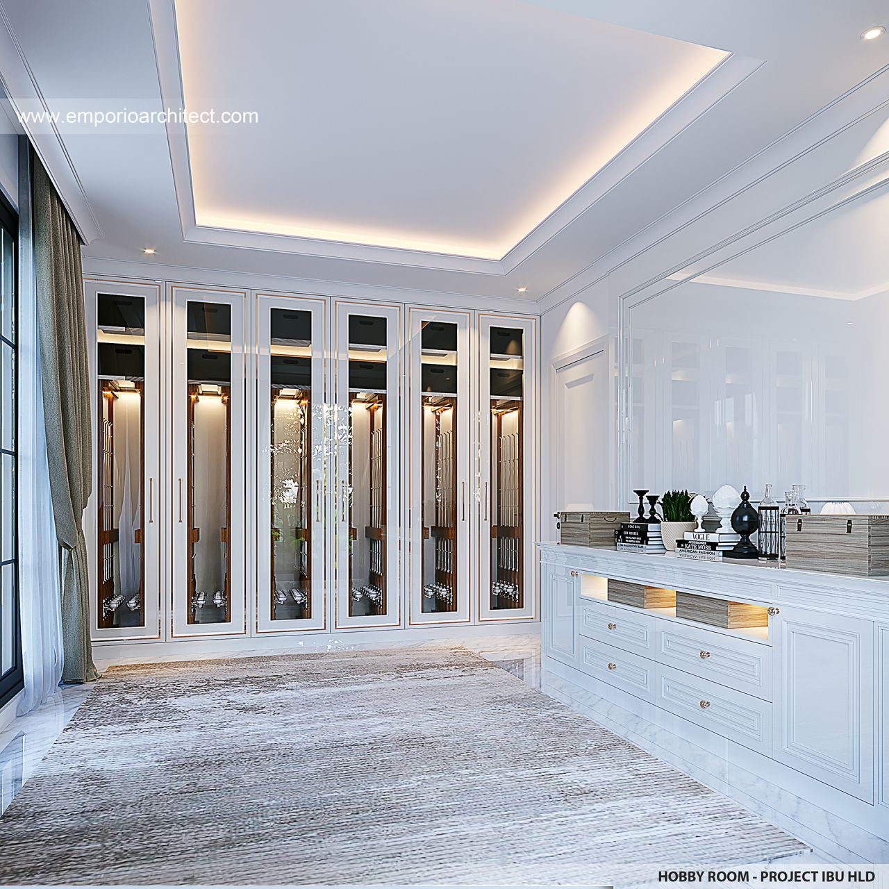 Desain Ruang Hobby Rumah Klasik 2 Lantai Ibu HLD di Kalimantan Tengah ...