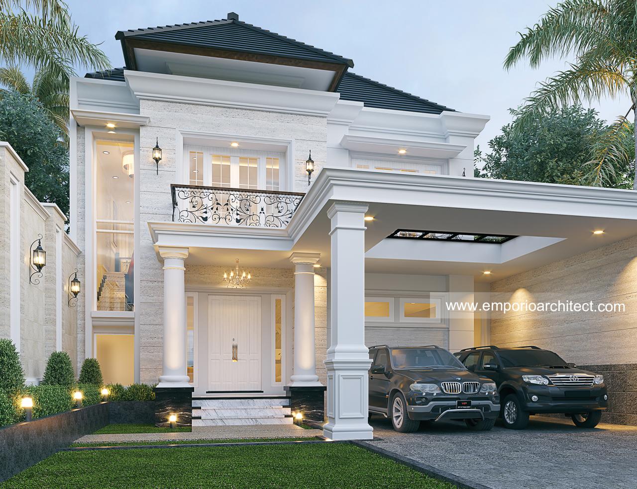 Desain Rumah Klasik 2 Lantai Bapak Irman di Batam