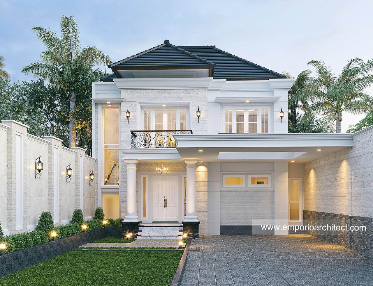 Mr. Irman Classic House 2 Floors Design - Batam 16867 - Facade Design