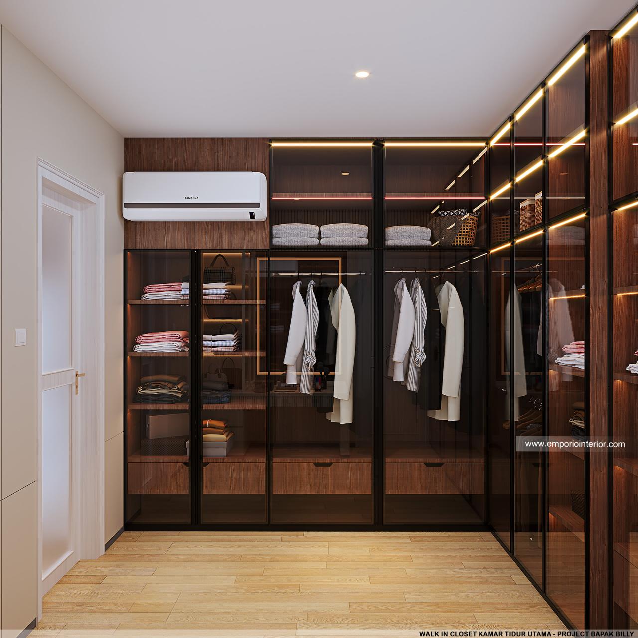 Desain Walk In Closet Kamar Tidur Utama Rumah Klasik 2 Lantai Bapak BLL ...