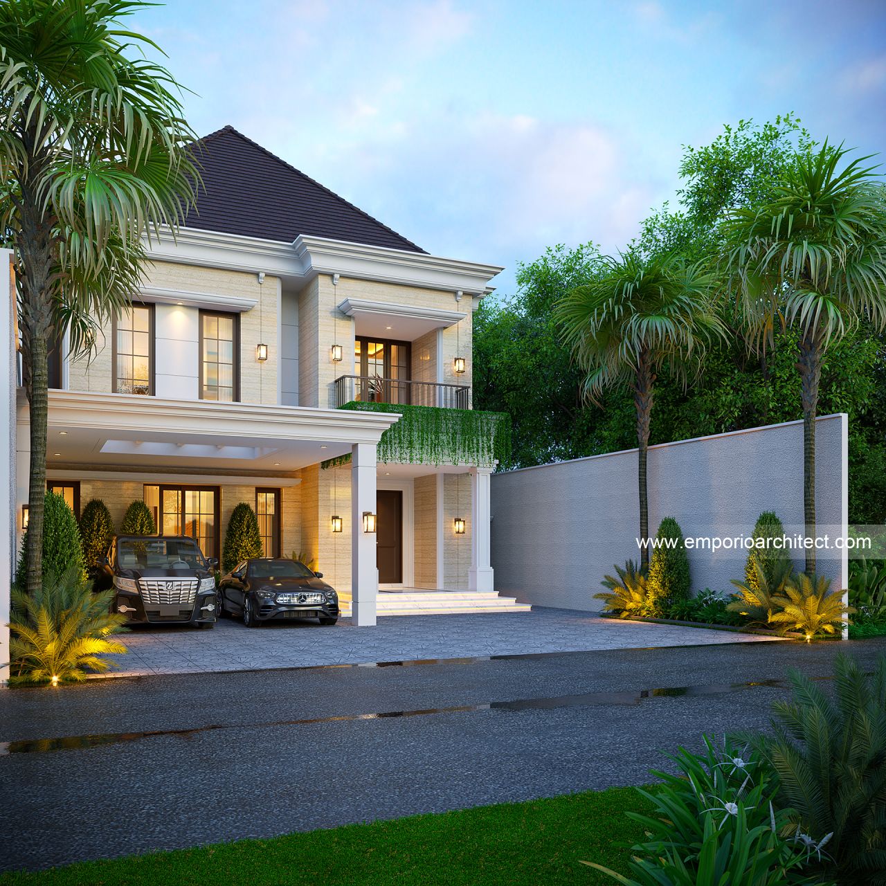 Mrs. S 1764 Classic House 2 Floors Design - Tangerang 38188 - Front ...