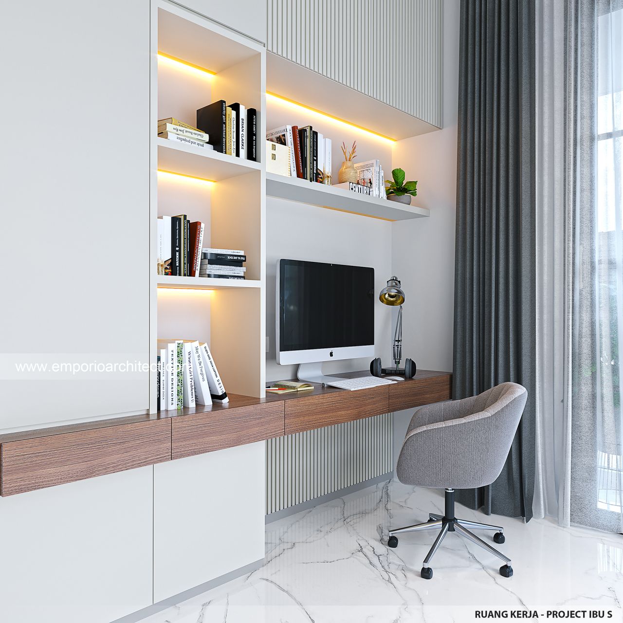 Mrs. S 1764 Classic House 2 Floors Design - Tangerang 38201 - Work Room ...