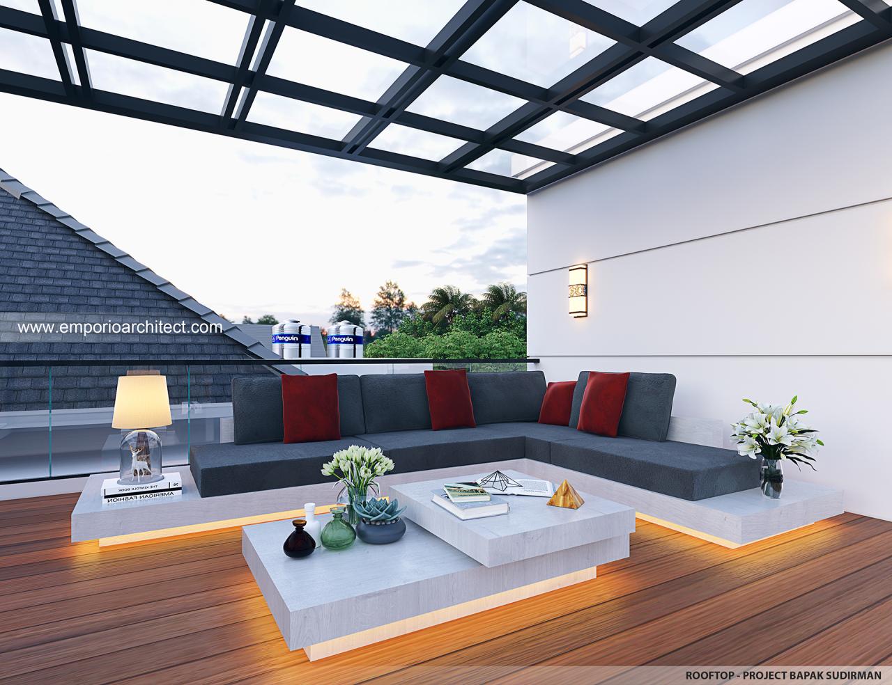 Desain Rooftop Rumah Klasik 2 Lantai Bapak SRM di Palembang 26935