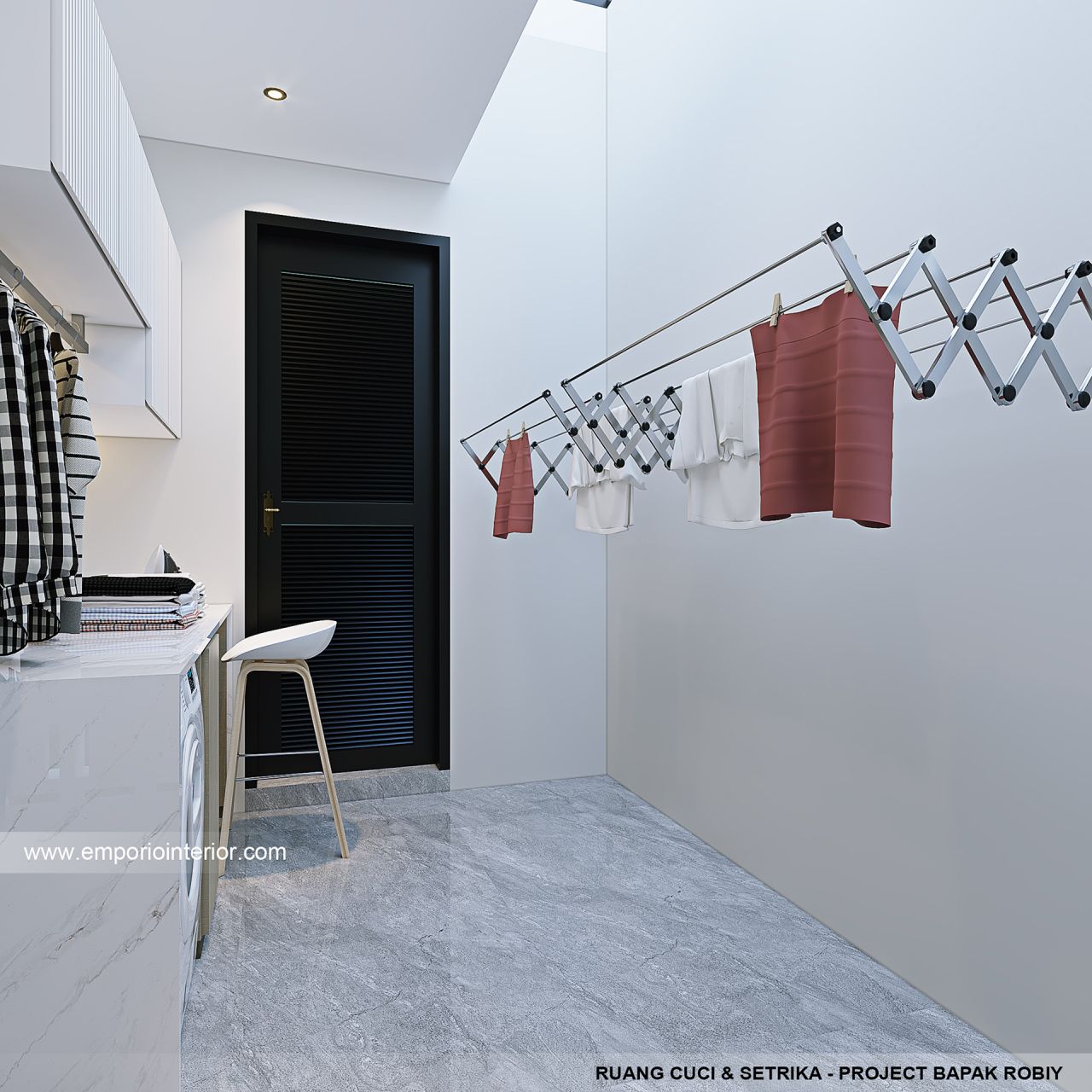 Desain Ruang Cuci dan Setrika Rumah Klasik 2 Lantai Bapak RBY di Kediri ...