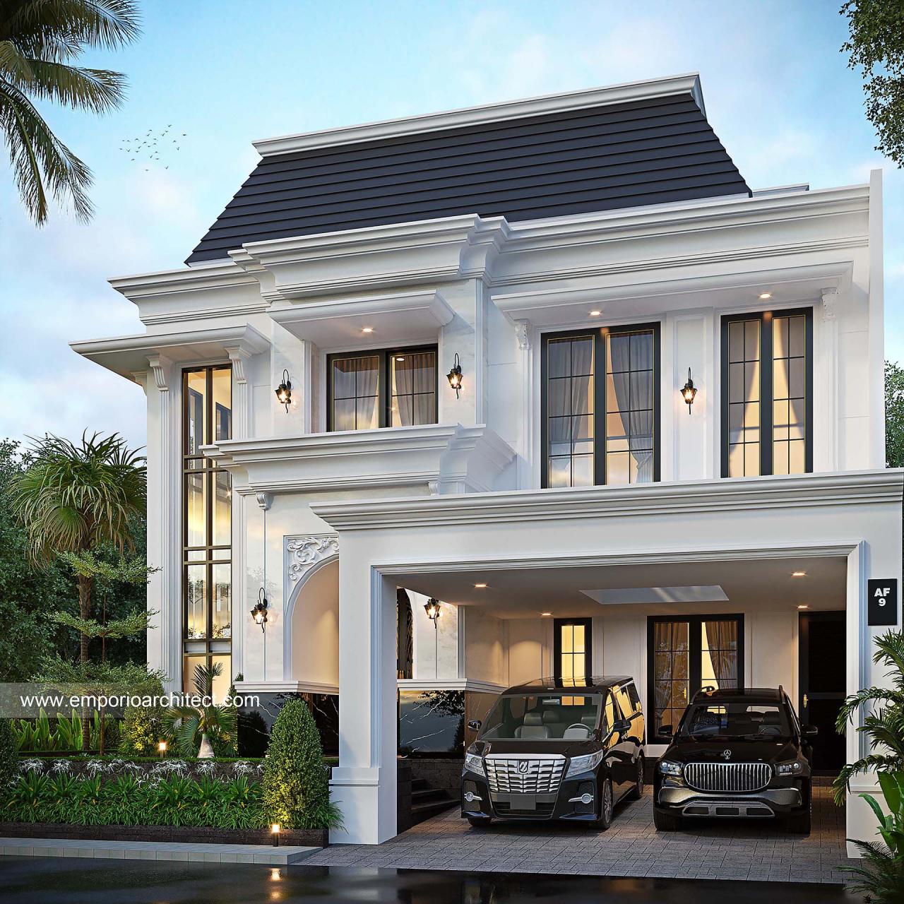 Desain Tampak Depan 3 Rumah Mediteran Klasik 2 Lantai Ibu A di Lombok, Nusa Tenggara Barat 30491 ...