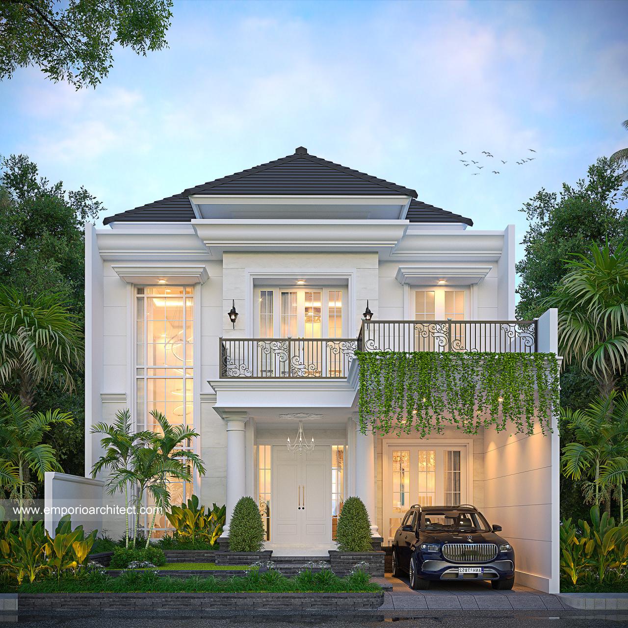 Desain Rumah Klasik 2 Lantai Ibu RN 1590 di Madura