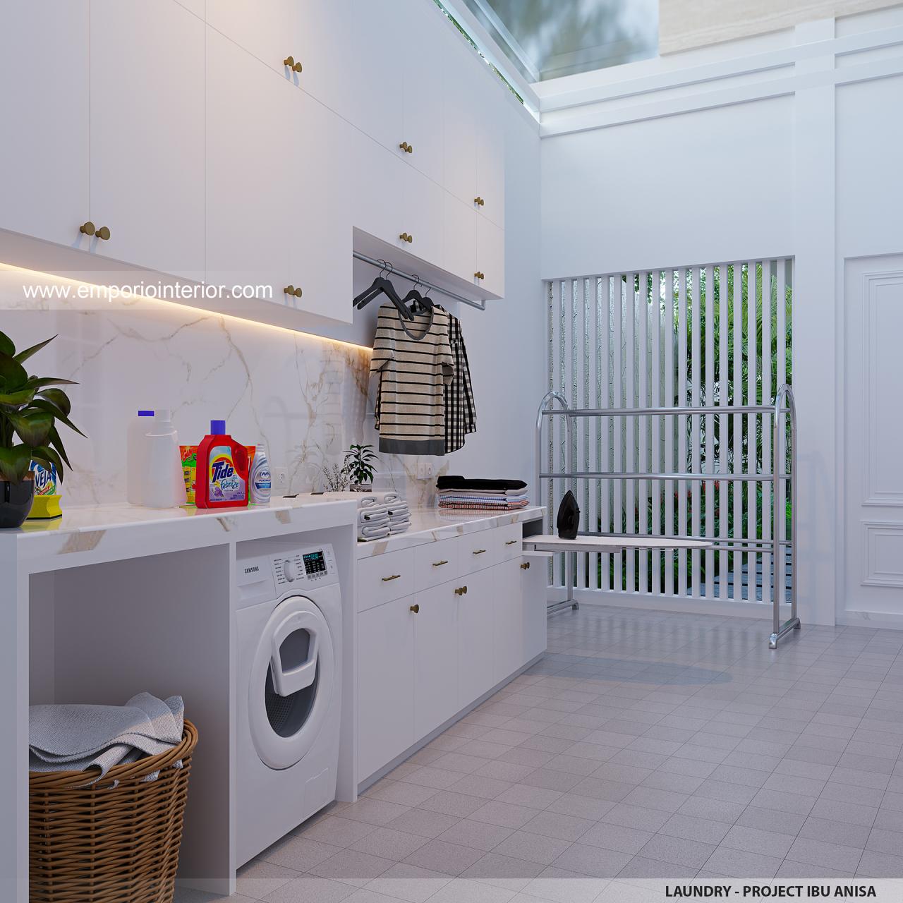 Desain Laundry Rumah Klasik 2 Lantai Ibu ANS di Jakarta 33339 - Desain ...