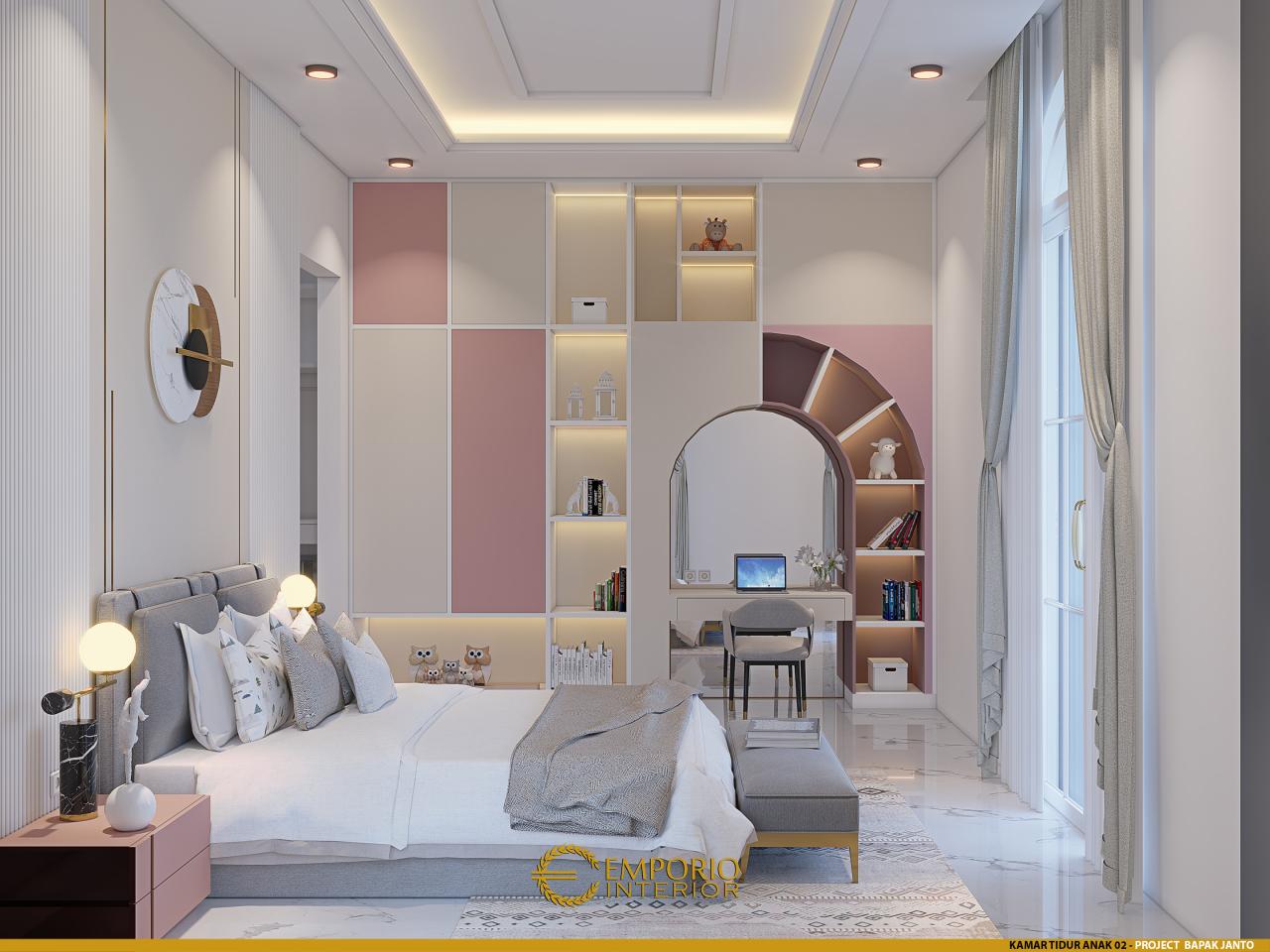 Desain Kamar Tidur Anak 2 Rumah Klasik 2.5 Lantai Bapak JTA di Jakarta ...