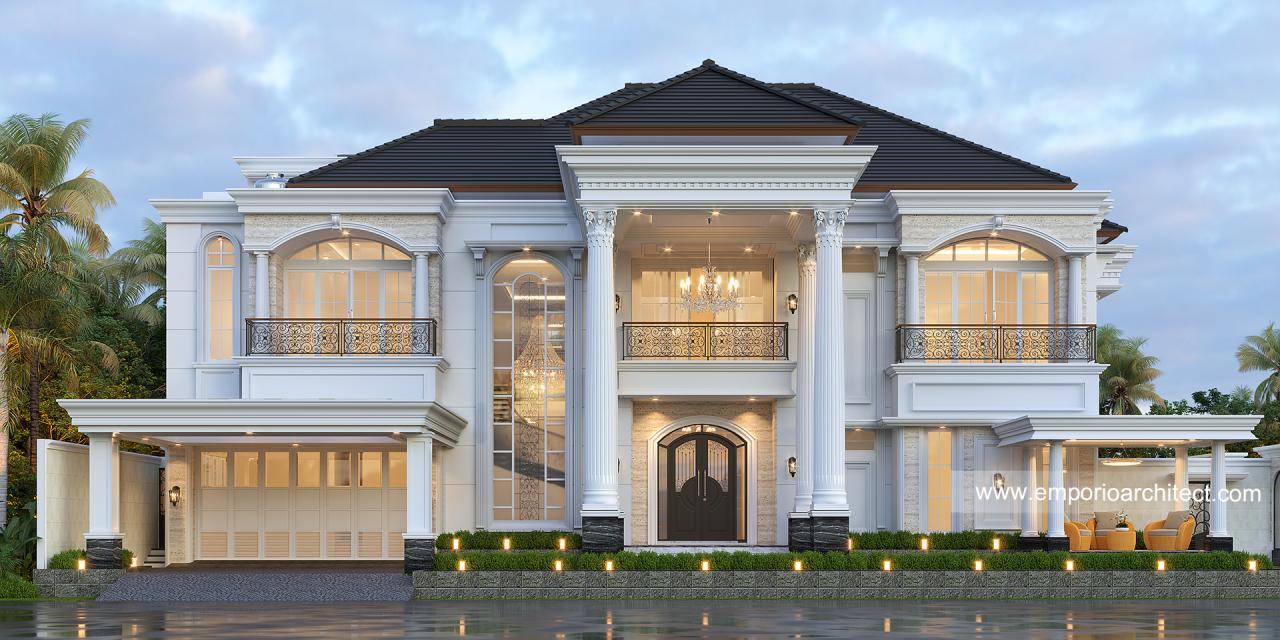 #facadedesign - Mr. JTA Classic House 2.5 Floors Design - Jakarta ...