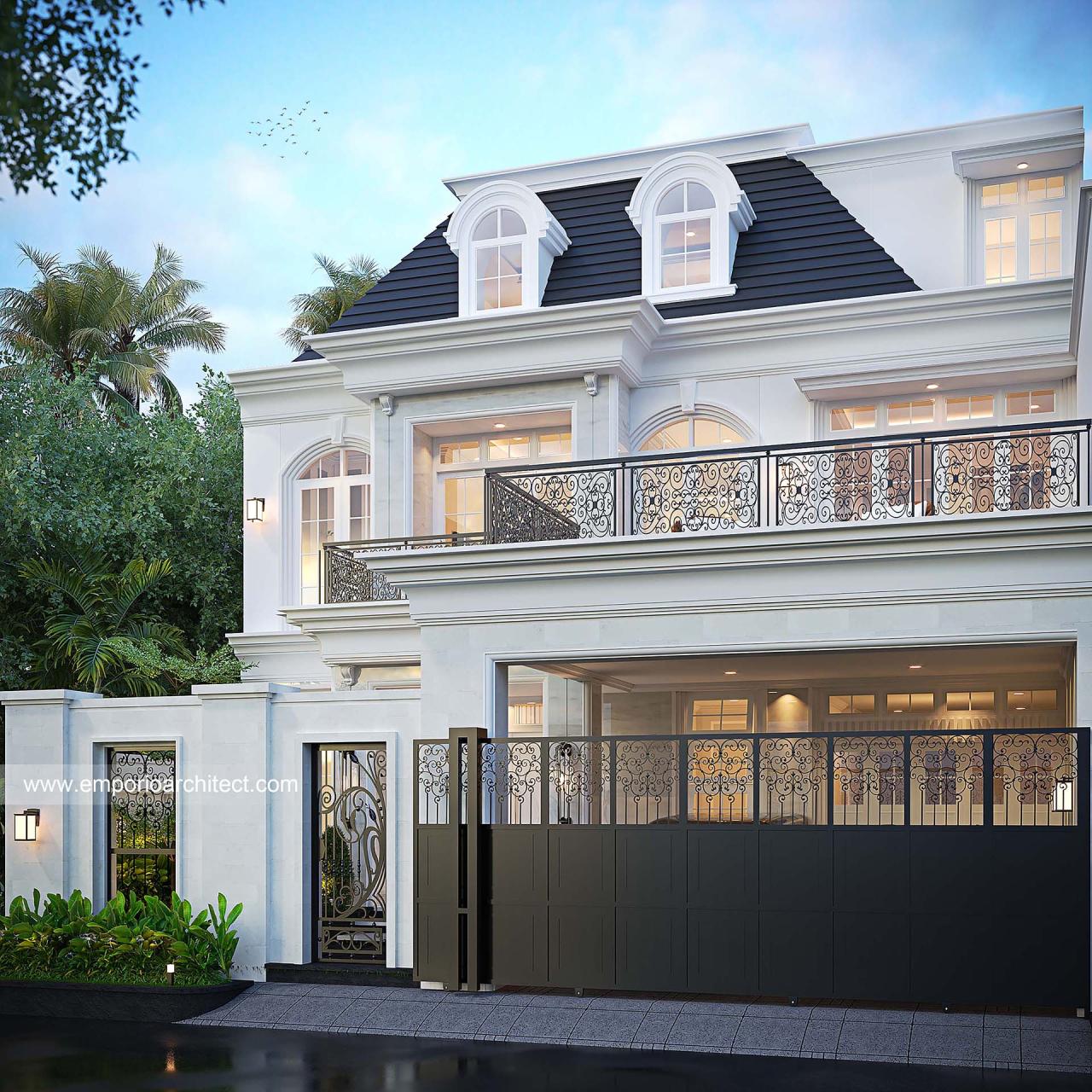 Mr. DNN 1636 Classic House 3 Floors Design - Bandung 34160 - Fence Design