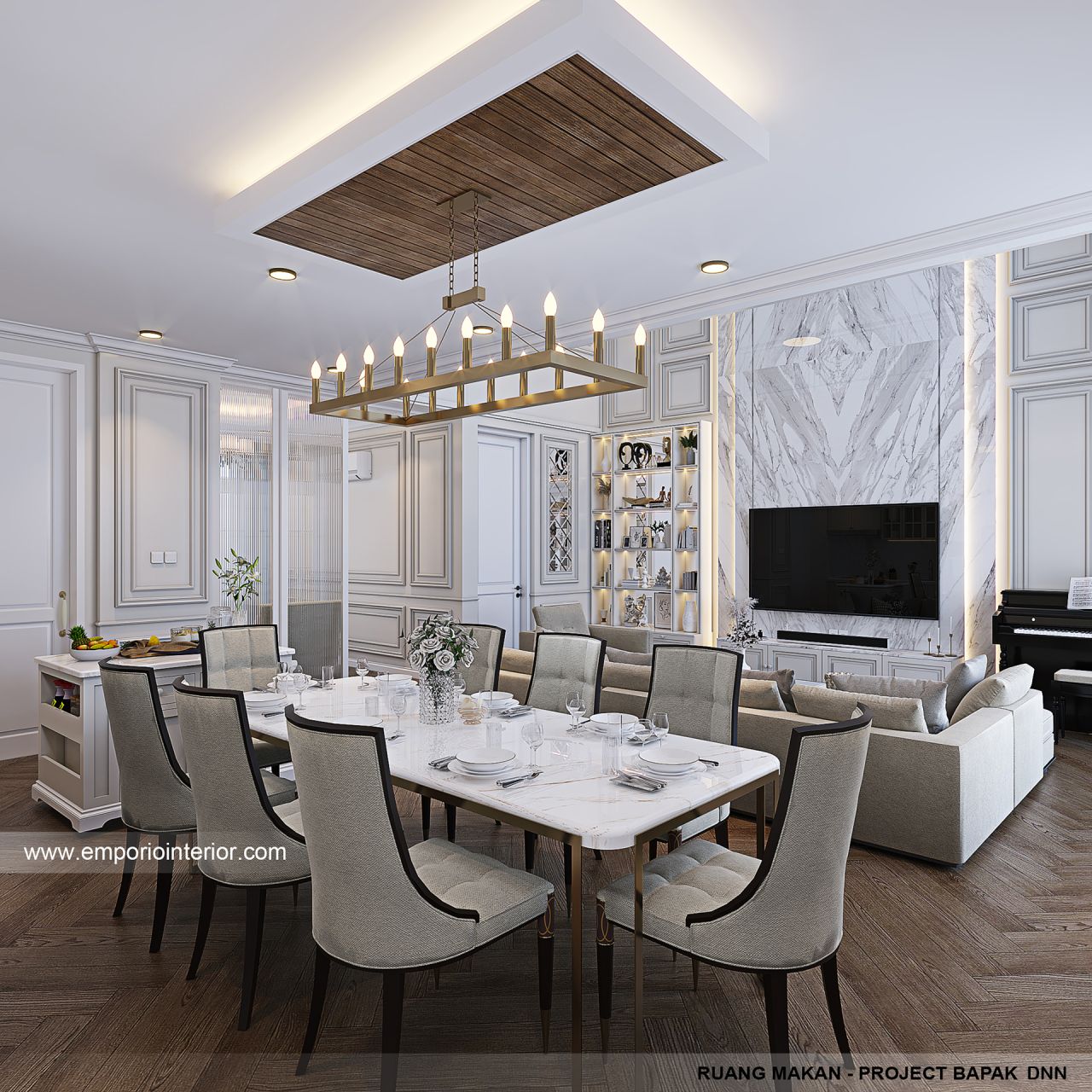 Mr. DNN 1636 Classic House 3 Floors Design - Bandung 44190 - Ceiling Design