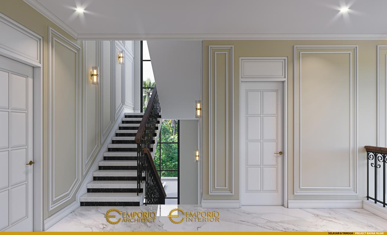 Desain Selasar dan Tangga Rumah Klasik 3 Lantai Bapak FJR di Tangerang ...