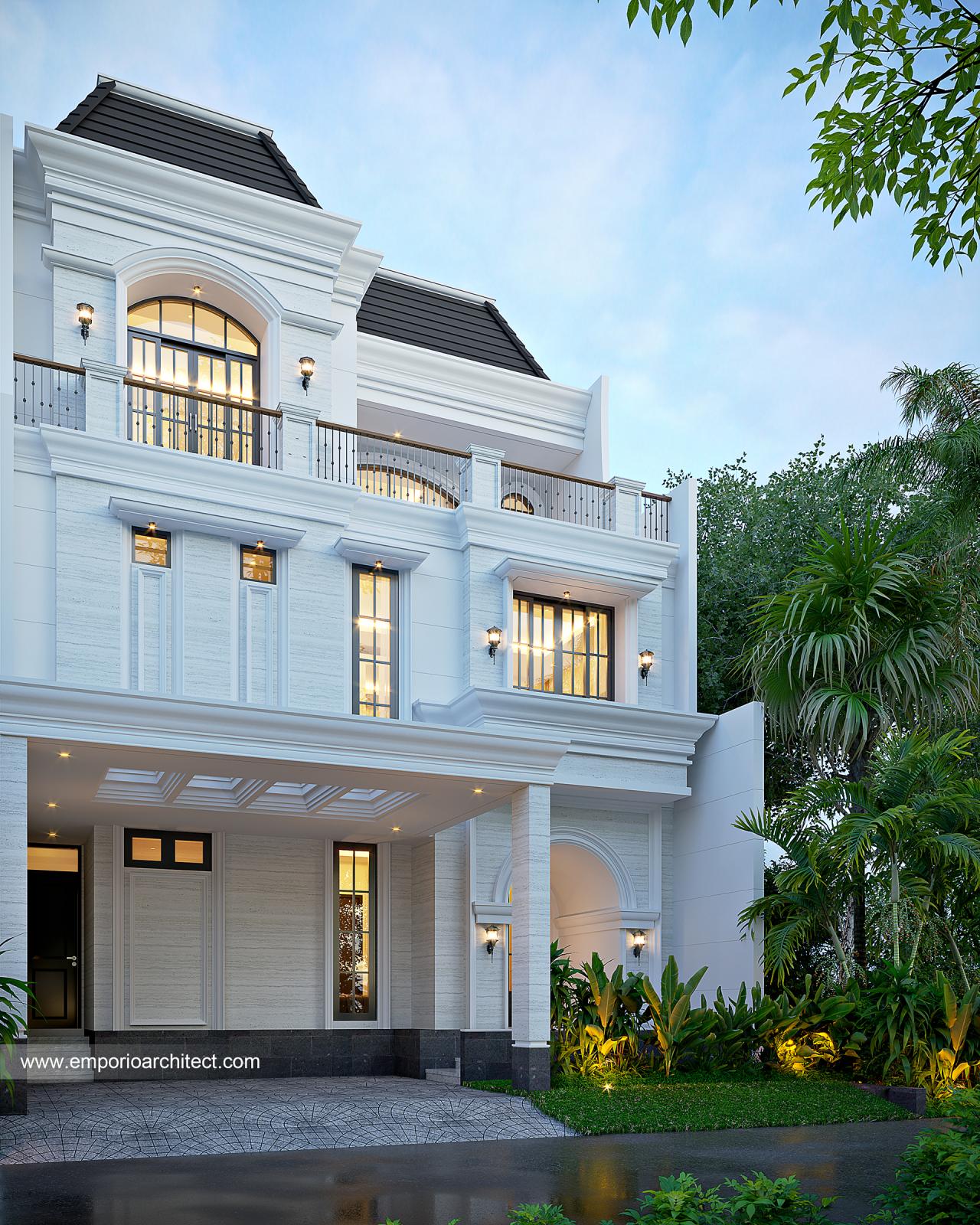 Desain Tampak Depan 3 Rumah Grand Marina Klasik 3 Lantai Bapak AD Type ...