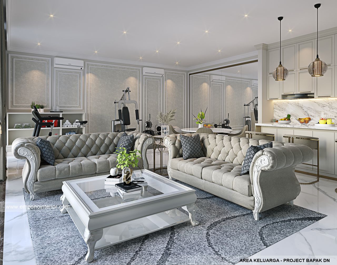 Mr. DN 1557 Classic House 3 Floors Design - Bogor 44558 - Interior Design