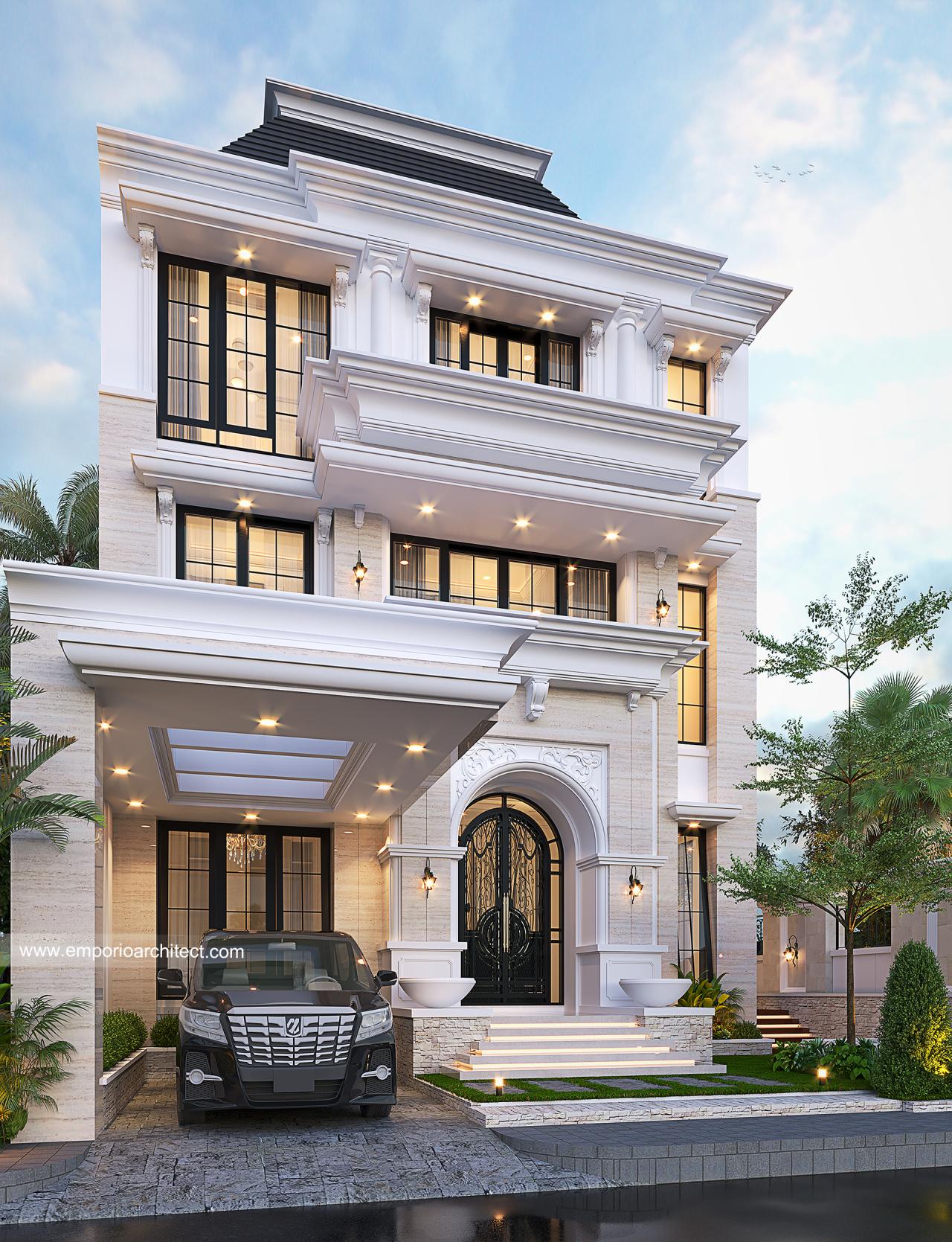 Mr. Andi Classic House 3 Floors Design - Batam 24374 - Canopy Design
