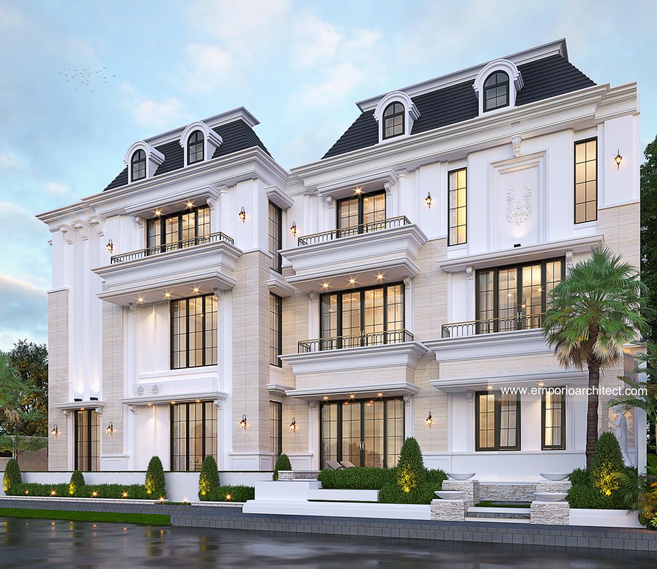 Mr. Andi Classic House 3 Floors Design - Batam 24376 - Facade Design