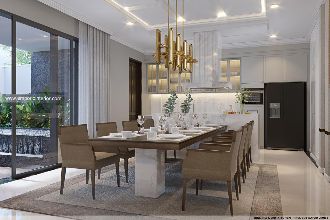 Mr. JMM Classic House 3 Floors Design - Surabaya 24719 - Dining Room Design