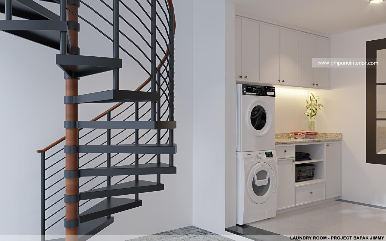 Desain Ruang Laundry Rumah Klasik 3 Lantai Bapak Jimmy di Surabaya - # ...