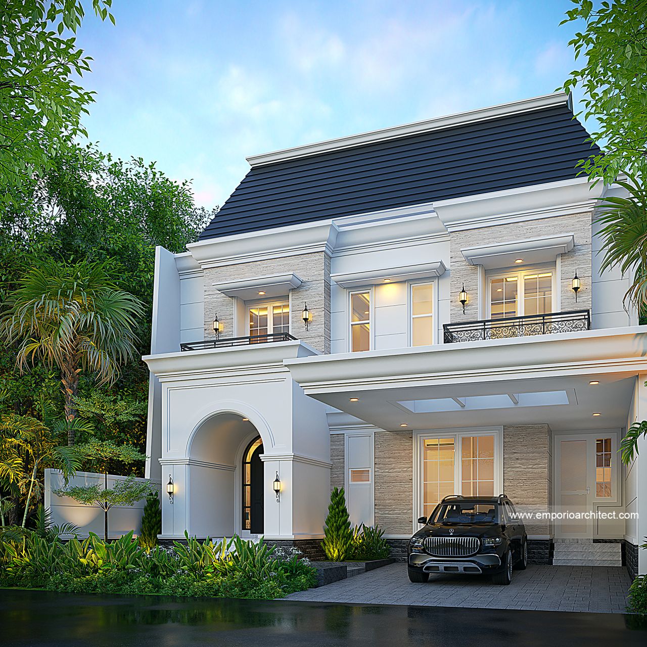 Mr. DN 1838 Mediterranean House 3 Floors Design - Balikpapan 40075 ...