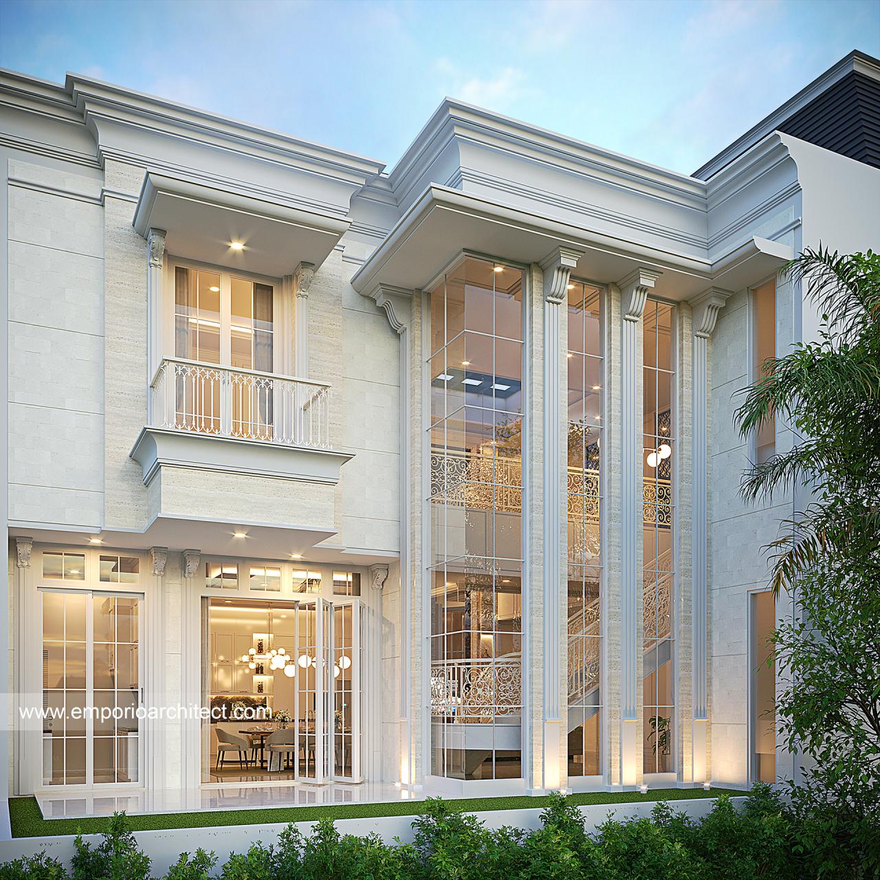 Mr. WLL 1607 Classic House 3 Floors Design - BSD, Tangerang Selatan 33792 - House Facade