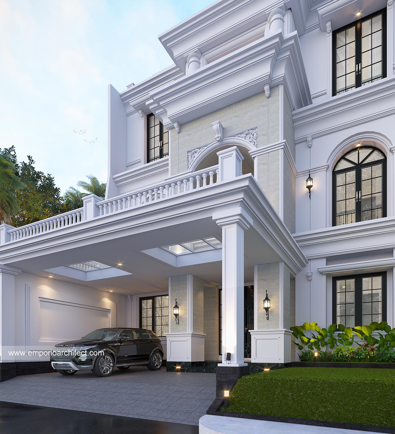 Mr. Edison Classic House 4 Floors Design - Medan 25457 - Facade Design