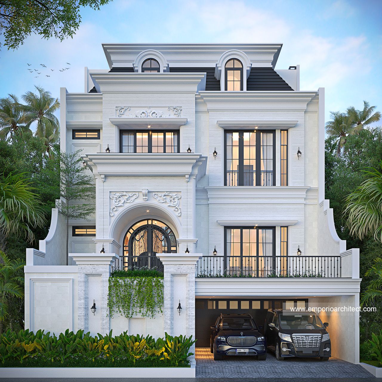 Mr. SHJ 1799 Mediterranean Classic House 4 Floors Design - Jakarta ...