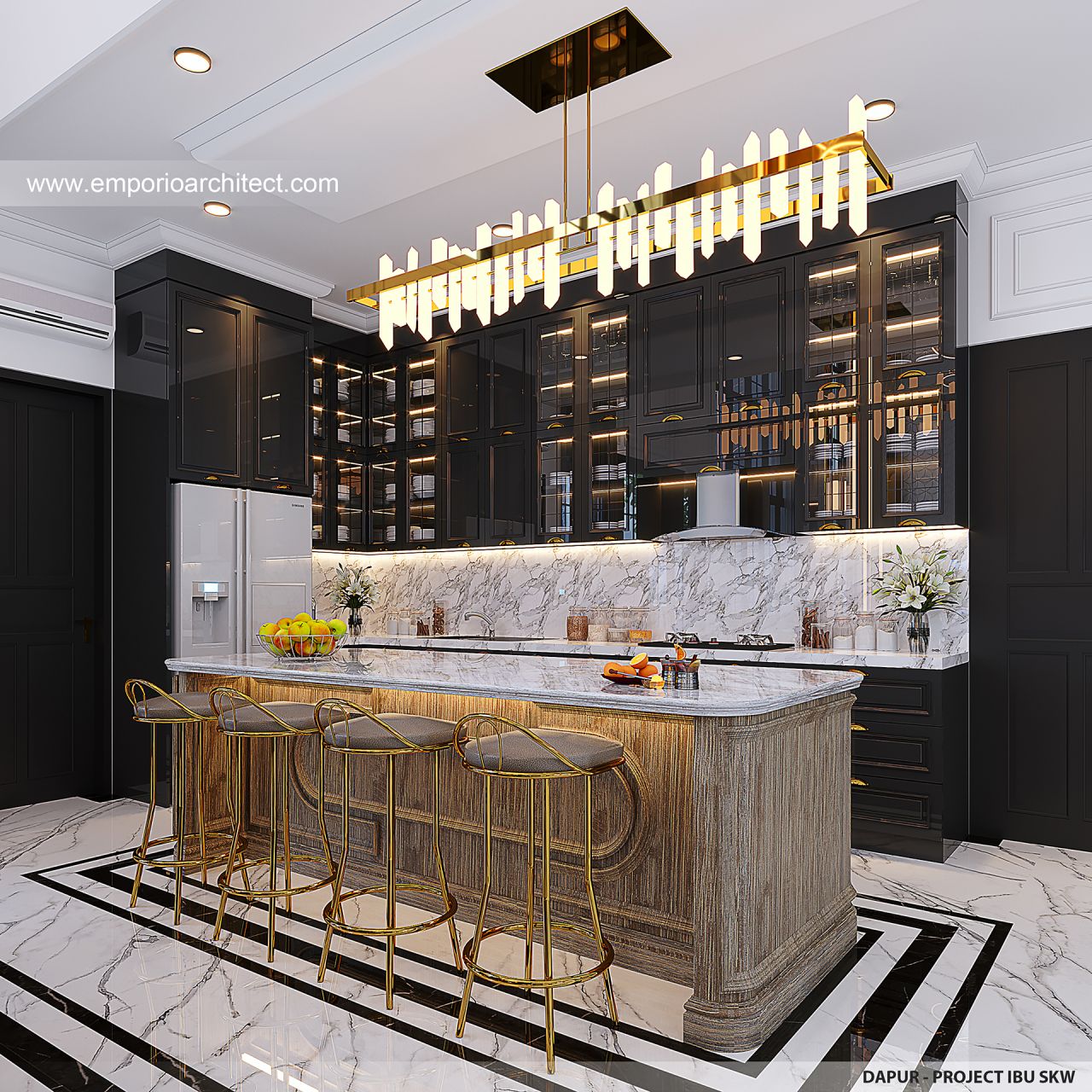 Mrs. SKW Classic Mediterranean House 2 Floors Design - Bandung 48356 ...