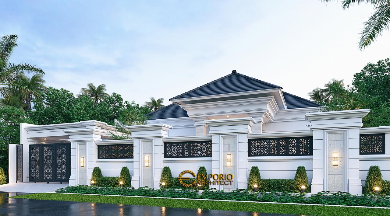 Desain Tampak Depan Dengan Pagar Rumah Klasik Modern 1 Lantai Ibu Youke ...