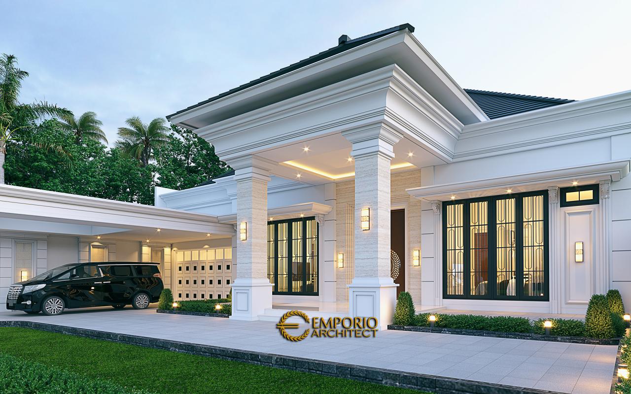 Desain Tampak Detail Depan Rumah Klasik Modern 1 Lantai Ibu Youke di ...