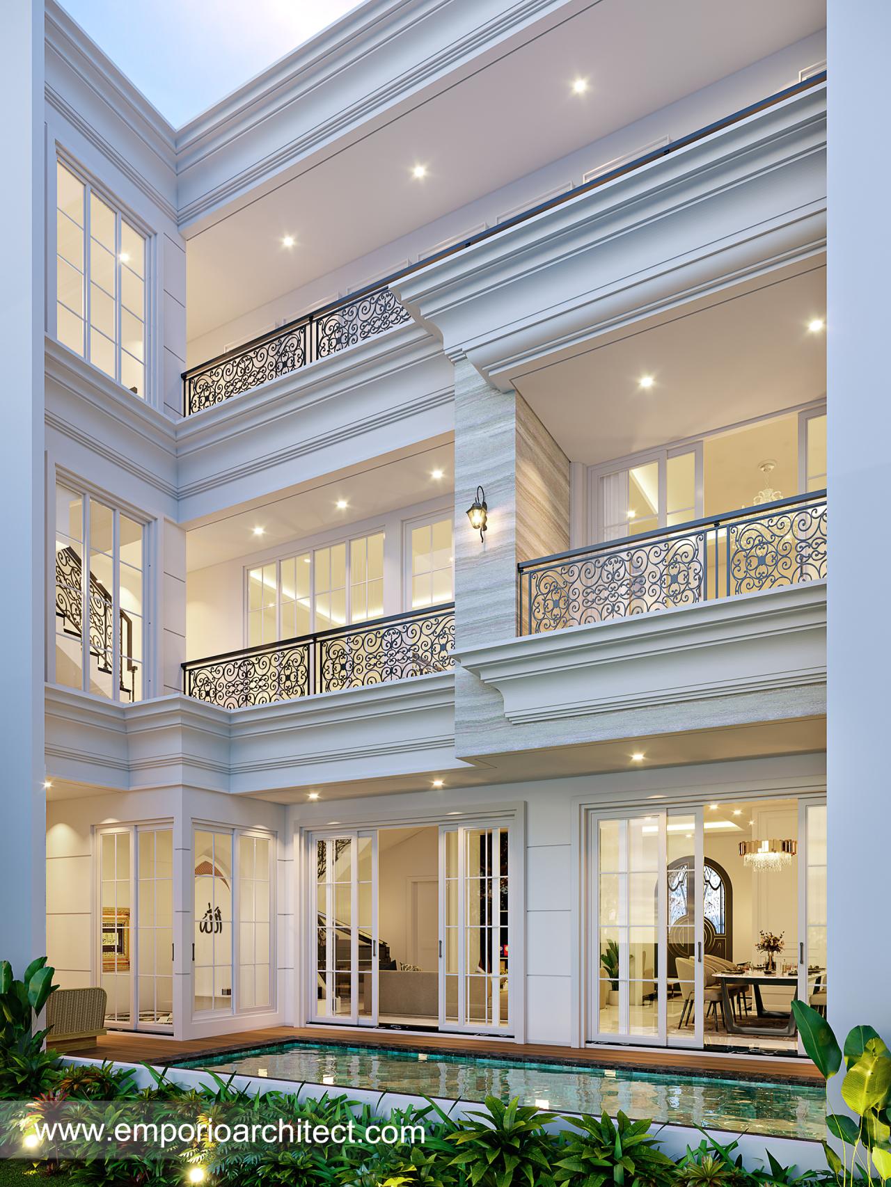 Mr. AT 1191 Classic Modern House 3 Floors Design - Bekasi, Jawa Barat ...