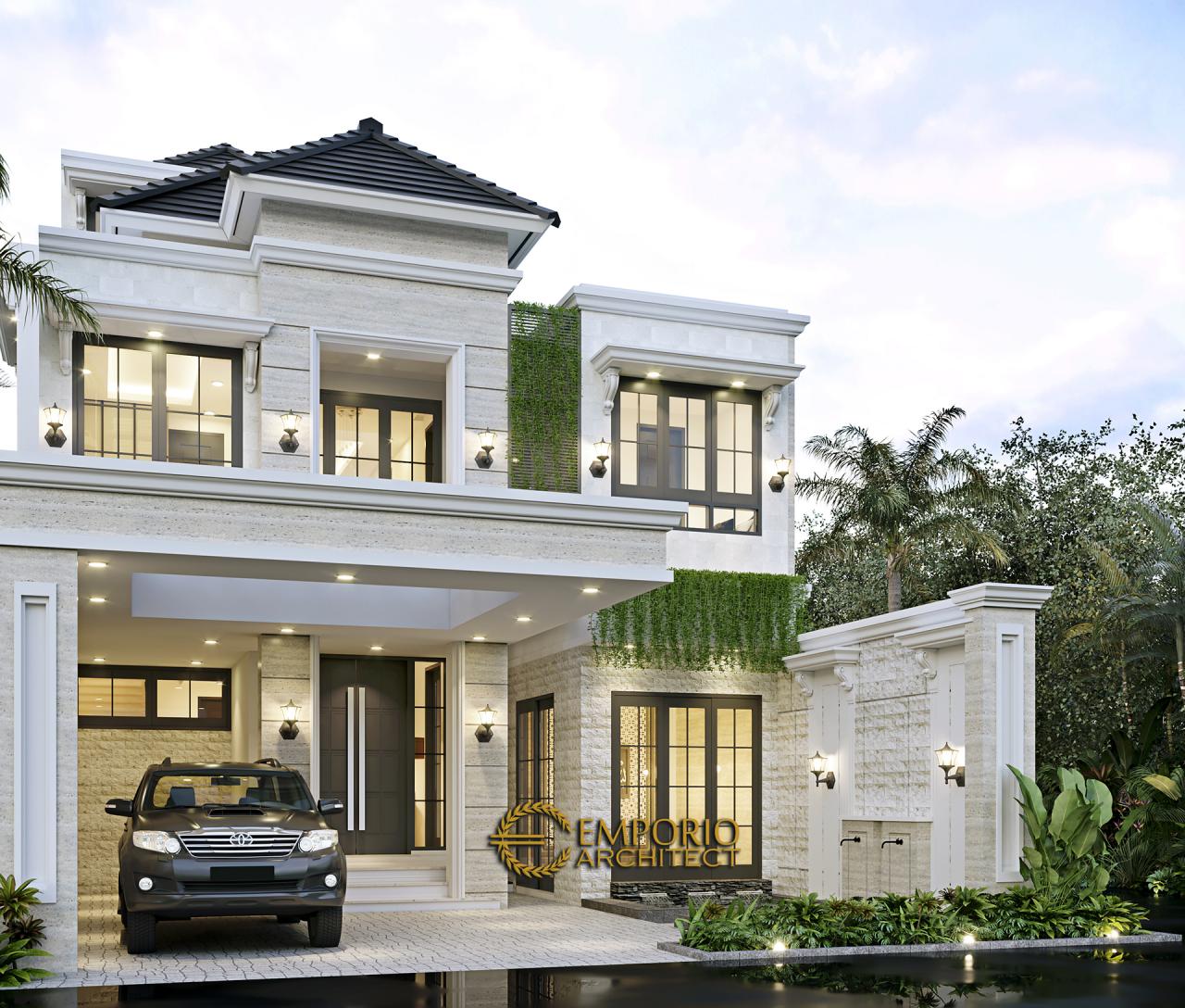 Desain Tampak Depan 2 Rumah Klasik Modern 3 Lantai Bapak Haryanto di ...