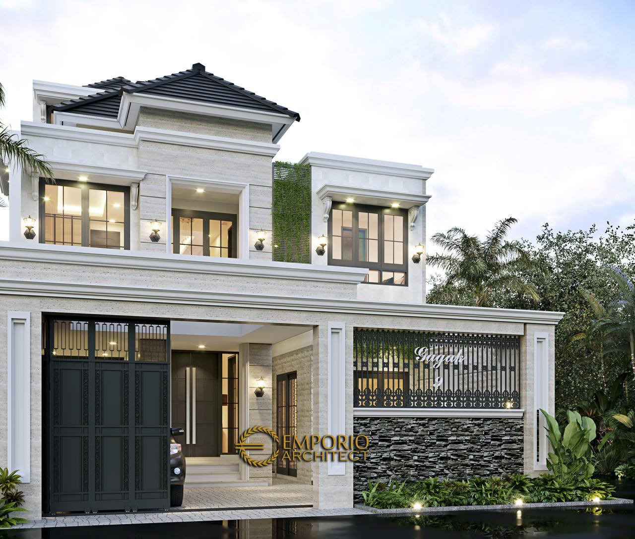 Desain Tampak Depan Dengan Pagar Rumah Klasik Modern 3 Lantai Bapak ...