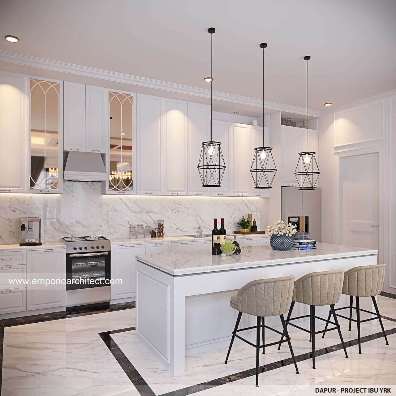 Mrs. YRK 1698 Classic Modern House 4 Floors Design - Menteng, Jakarta ...