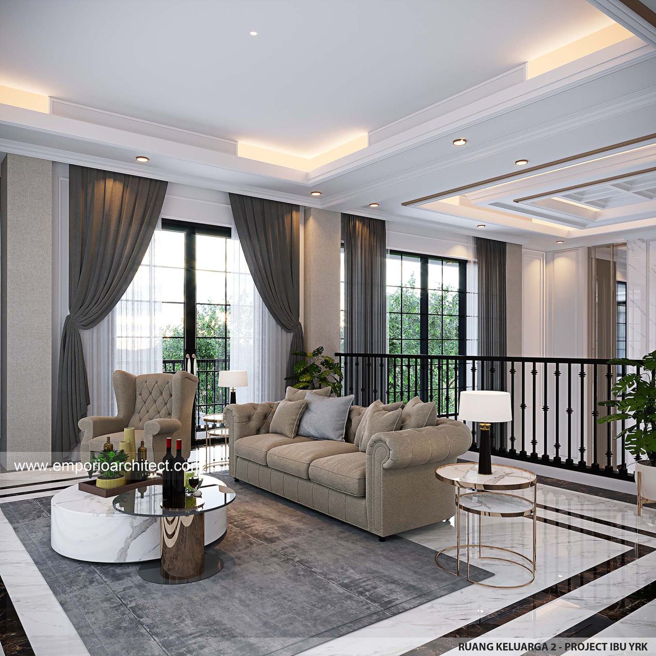 Mrs. YRK 1698 Classic Modern House 4 Floors Design - Menteng, Jakarta ...