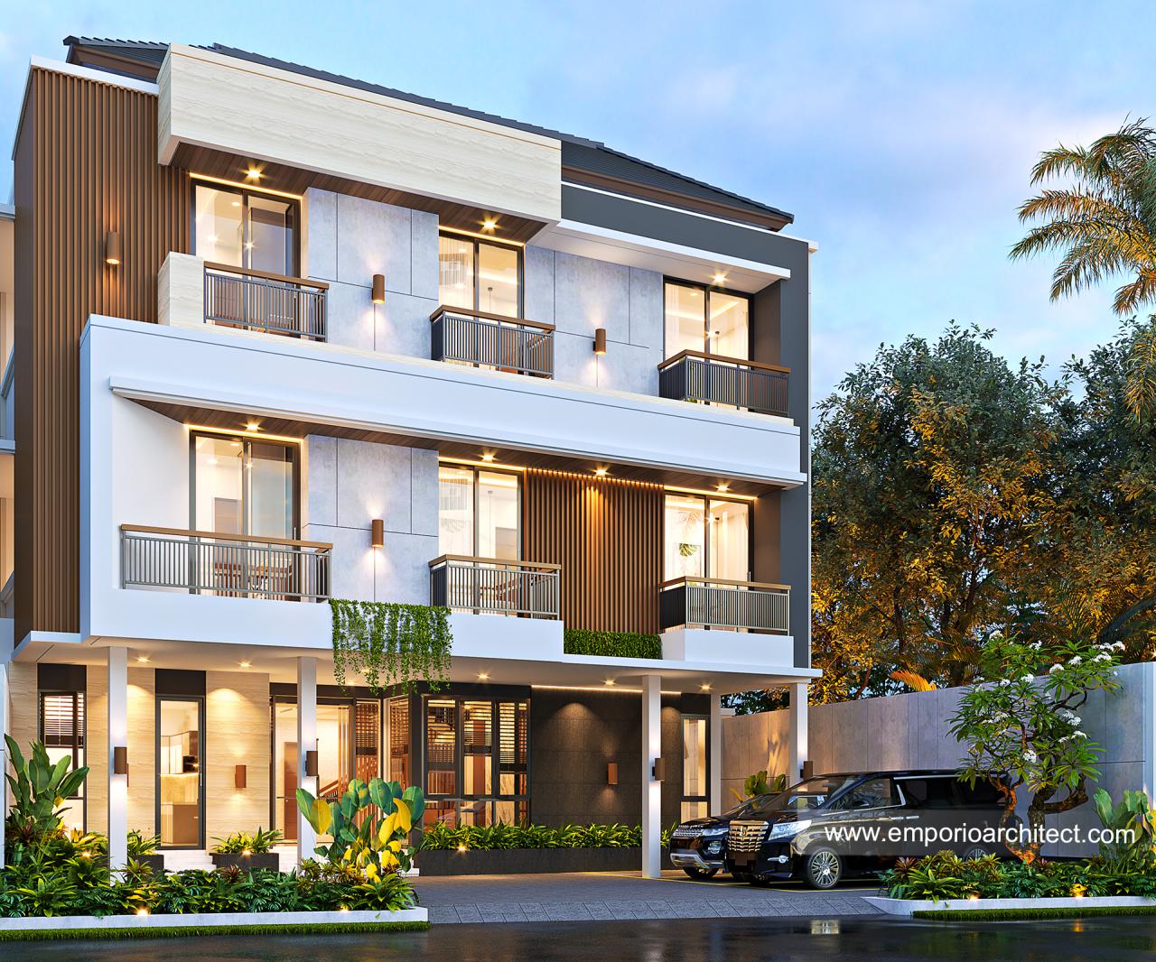 Desain Rumah Kost Modern 3 Lantai Ibu Ponky - Madiun, Jawa Timur