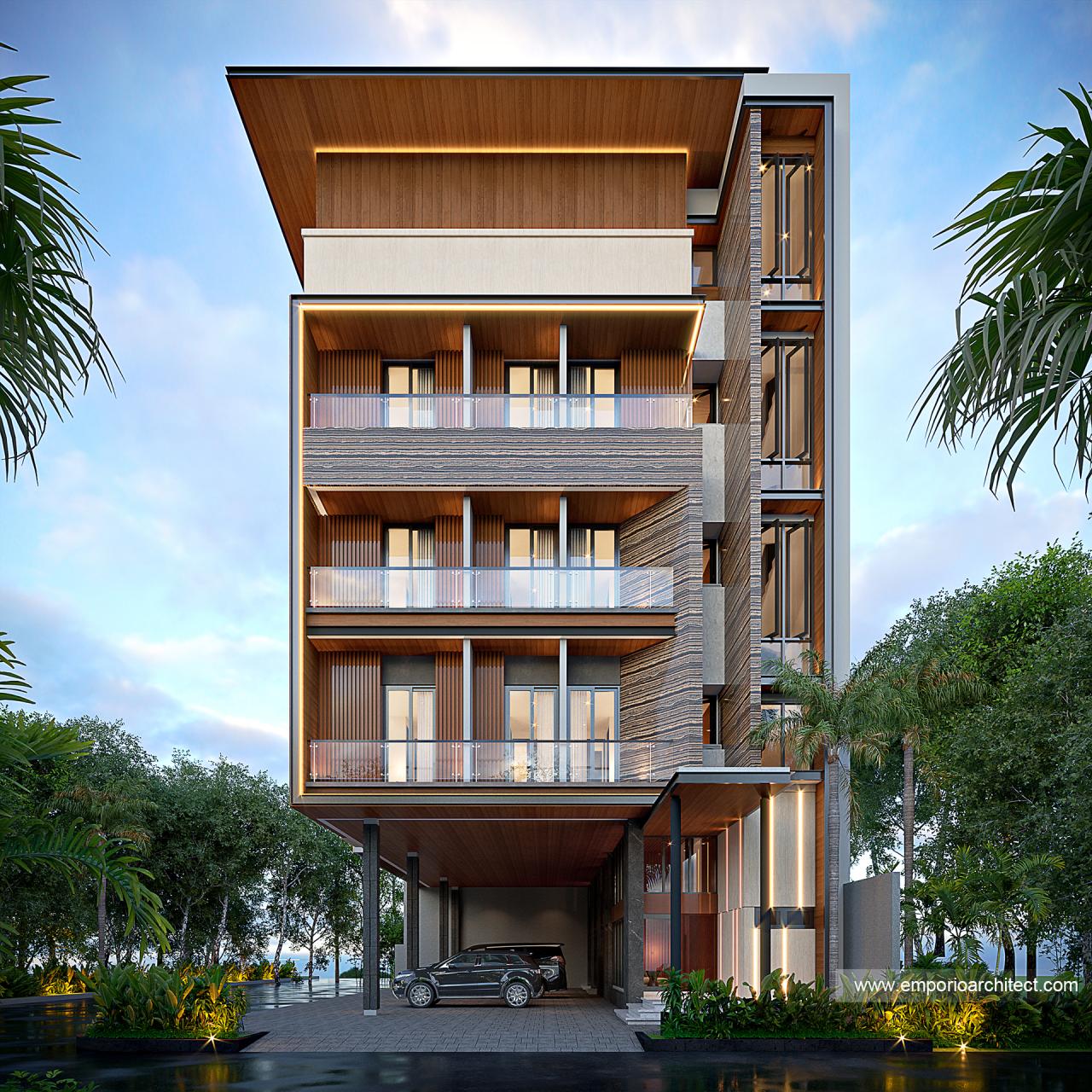 Mrs. Wahyu 1594 dan Mrs. Mega Modern Boarding House 5 Floors Design ...