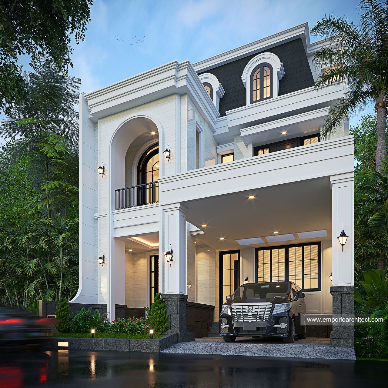 Mr. FCD Mediterranean Classic House 3 Floors Design - Jakarta Selatan 48166 - Exterior Design