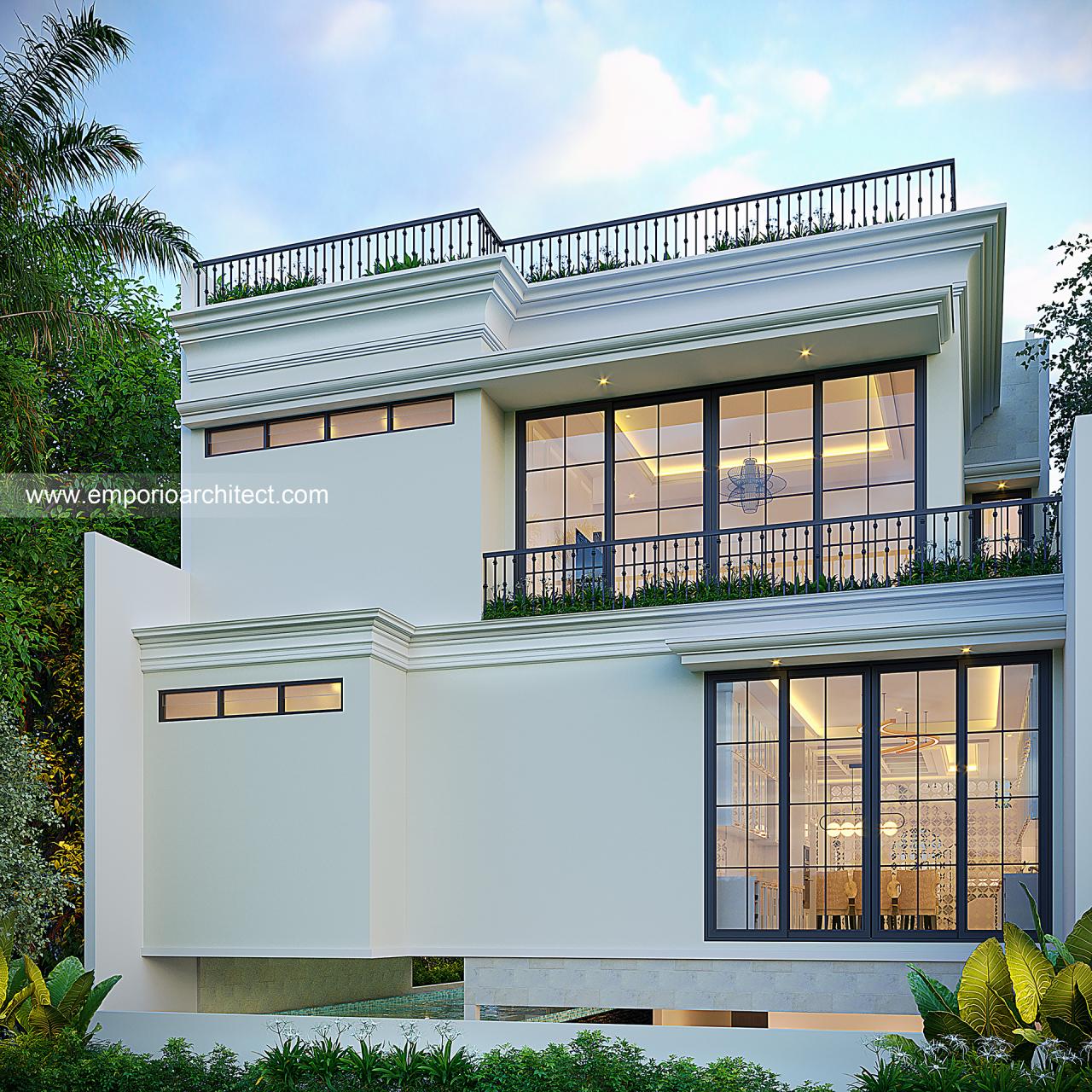 Mrs. TN 1495 VI Classic Mediterranean House 3.5 Floors Design - Jakarta ...