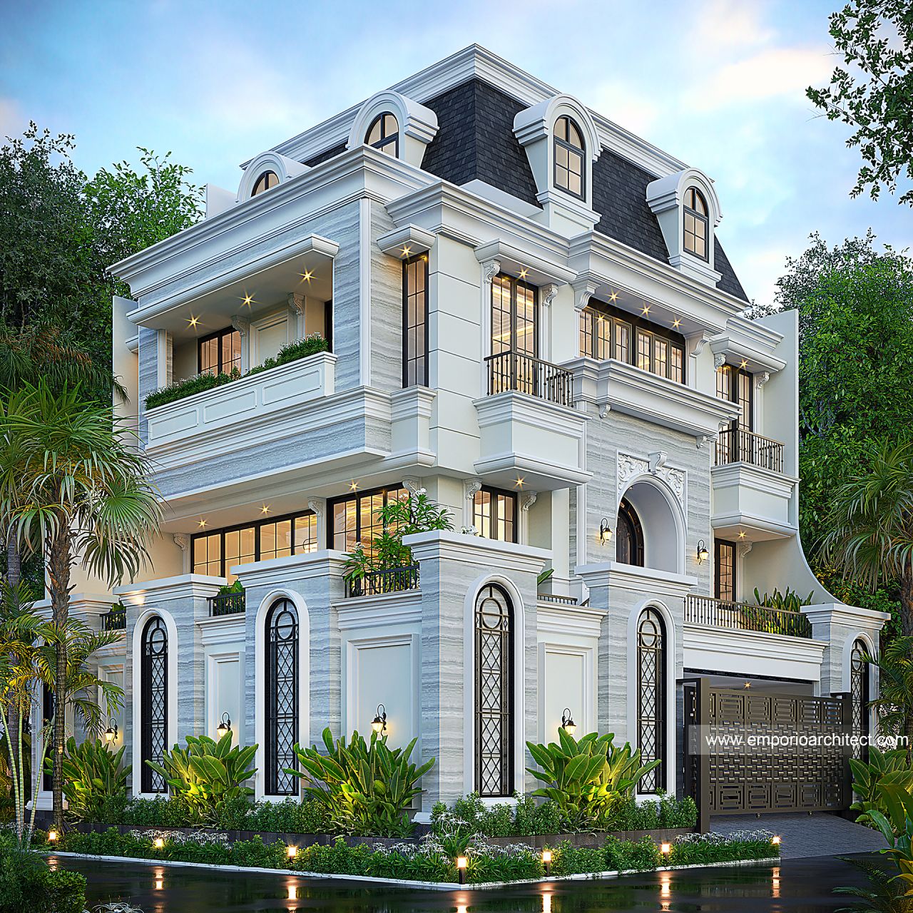 Mr. FDN 1497 Mediterranean House 4 Floors Design - Jakarta Utara 37084 ...