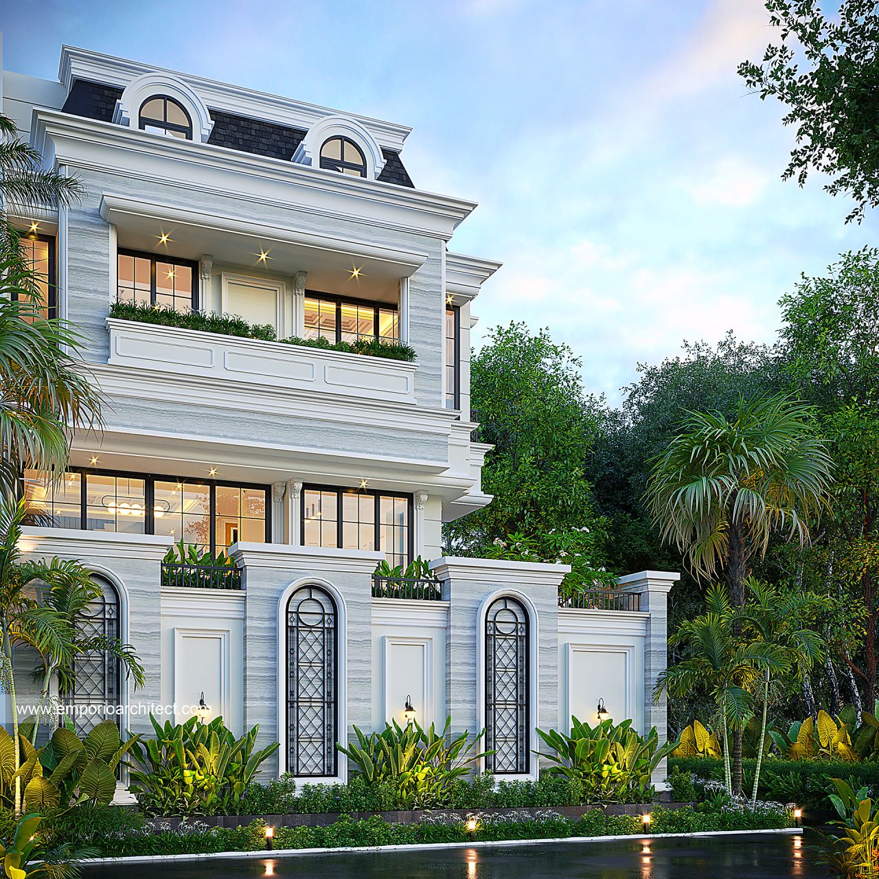 Mr. FDN 1497 Mediterranean House 4 Floors Design - Jakarta Utara 37085 ...