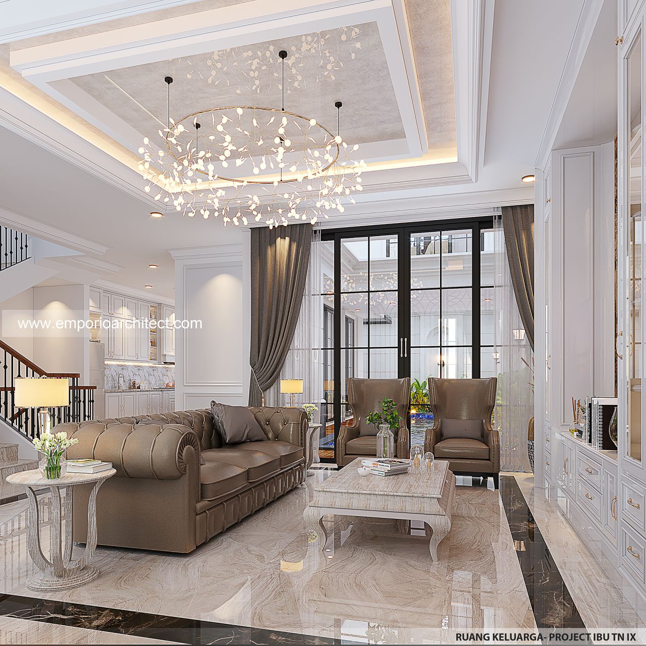 Mrs. TN IX Mediterranean Classic House 3 Floors Design - Jakarta Selatan 46723 - Interior Design