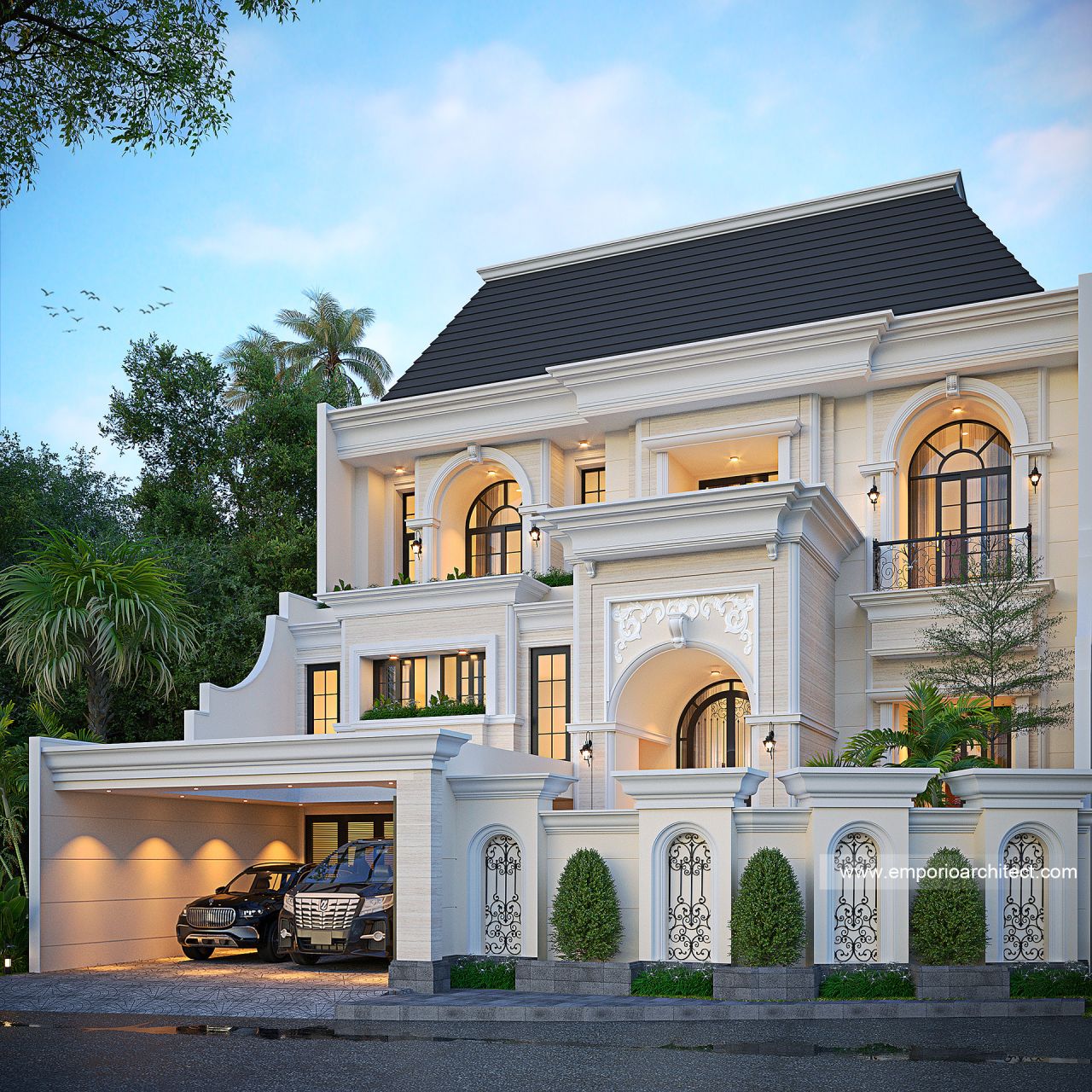 Mr. TMB 2061 Mediterranean Classic House 3 Floors Design - BSD ...
