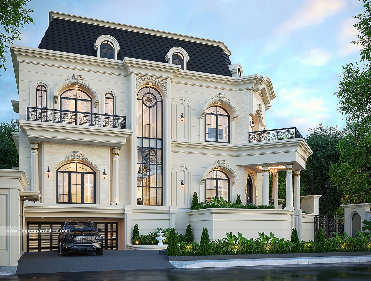 Mrs. NLM Mediterranean Classic House 3 Floors Design - Bandar Lampung ...