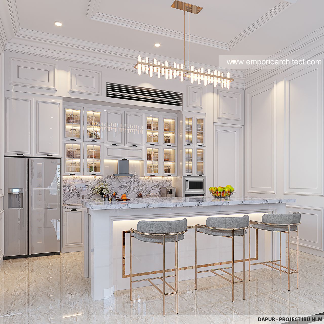 Mrs. NLM Mediterranean Classic House 3 Floors Design - Bandar Lampung ...