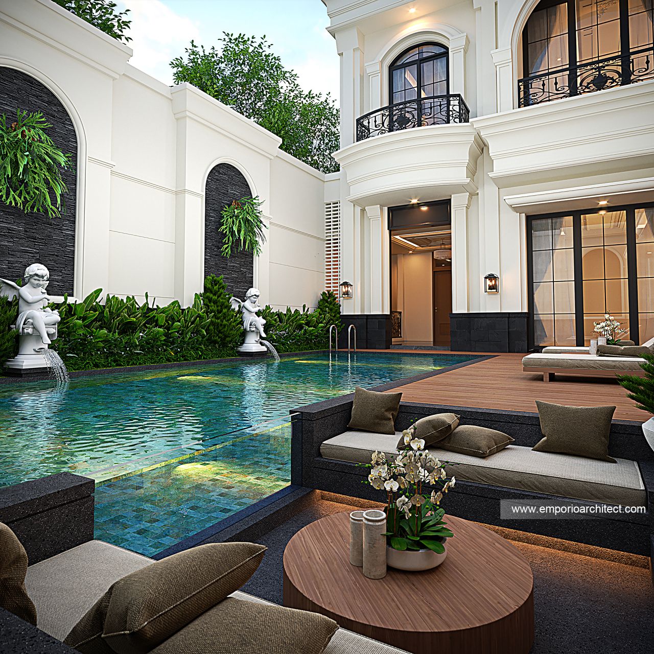 Mrs. STF and Mr. HDR Mediterranean Classic House 4 Floors Design - PIK ...