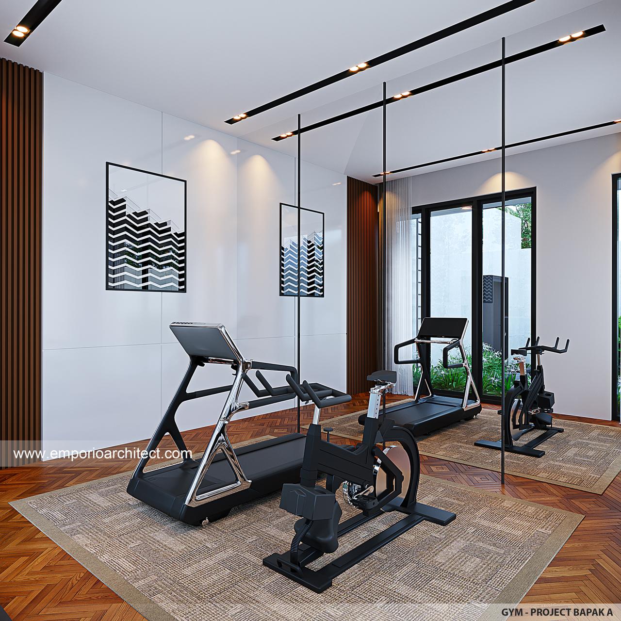 Desain Ruang Gym Rumah Modern 1 Lantai Bapak AB dan Ibu RL di Lombok ...