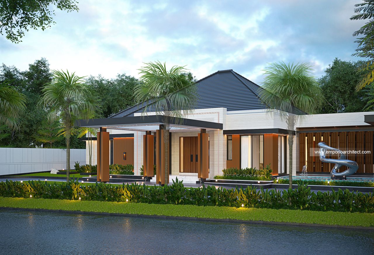Desain Rumah Modern 1 Lantai Bapak BYA 2076 di Kendal, Jawa Tengah
