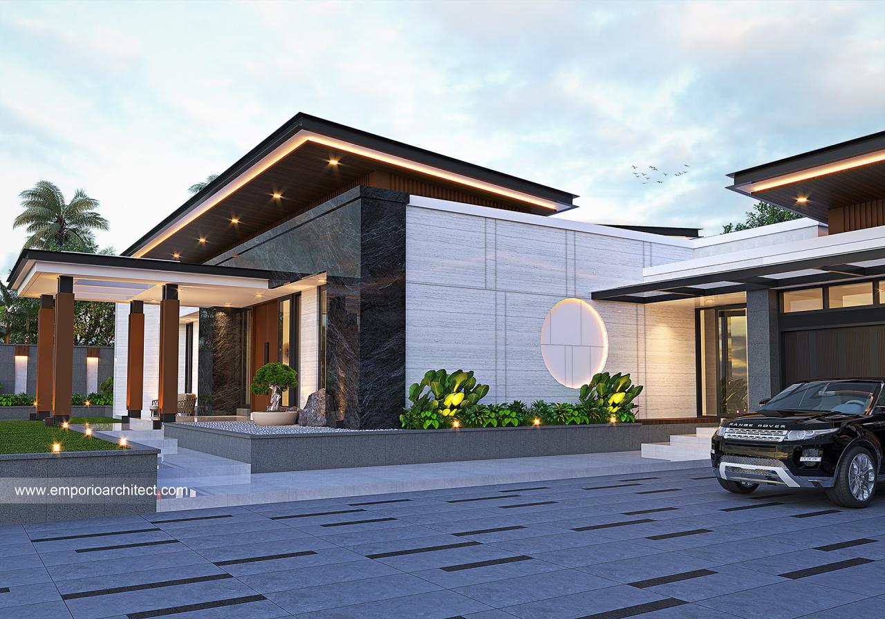 Desain Tampak Detail Depan Rumah Modern 1 Lantai Ibu DNI dan Bapak JMI ...